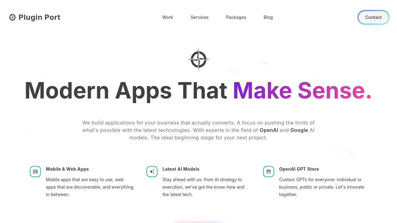 Plugin Port - Modern Apps That Make Sense.