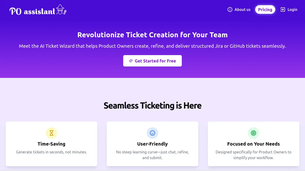 PO Assistant - Revolutionize Ticket Creation for Your Team