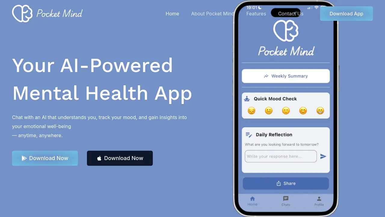 Pocket Mind - AI-Powered Mental Health Support App