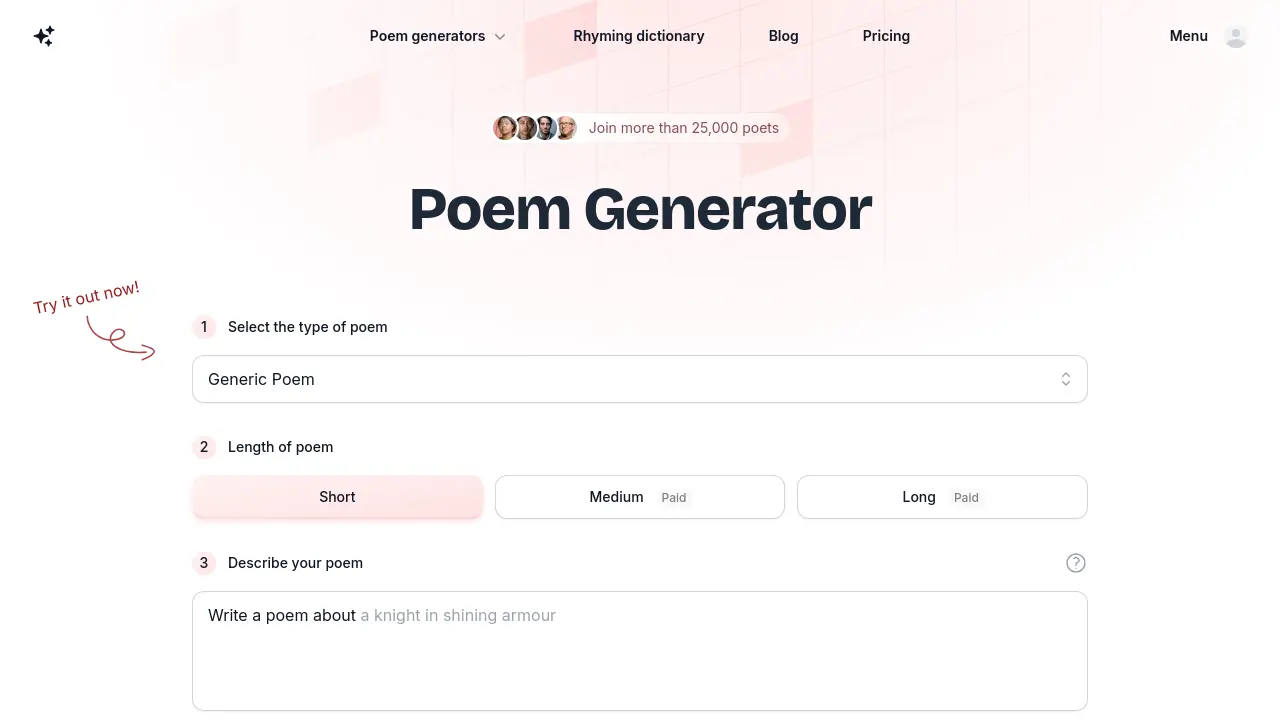 PoemGenerator.com - Instantly Generate Beautiful Poems for Any Occasion