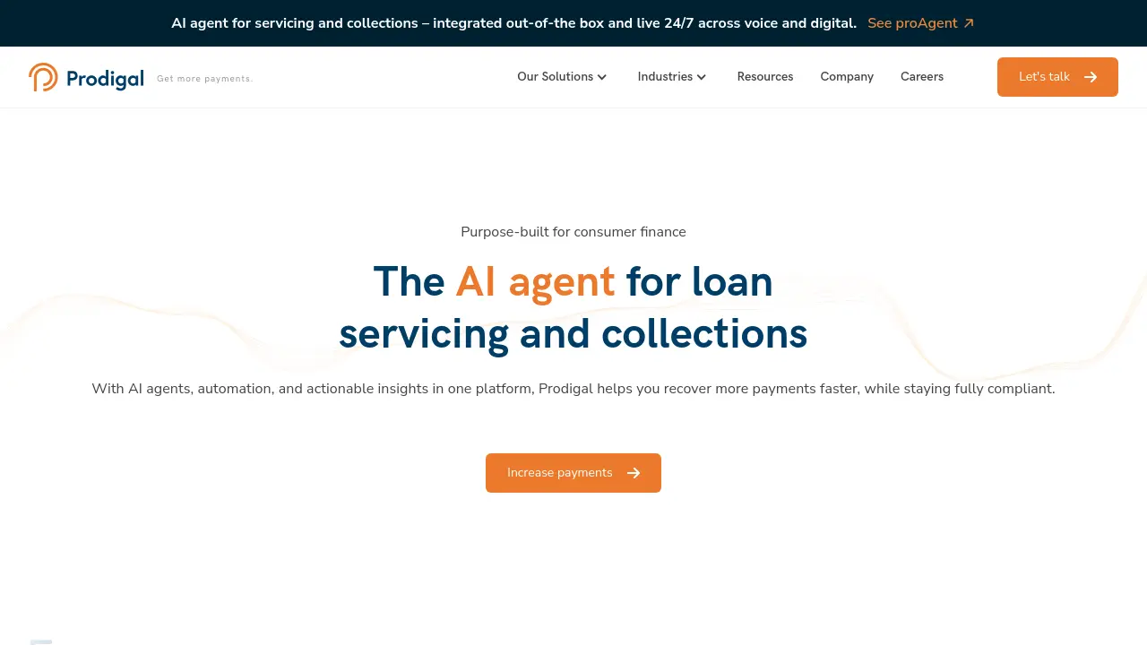 Prodigal - AI agent for servicing and collections – integrated out-of ...