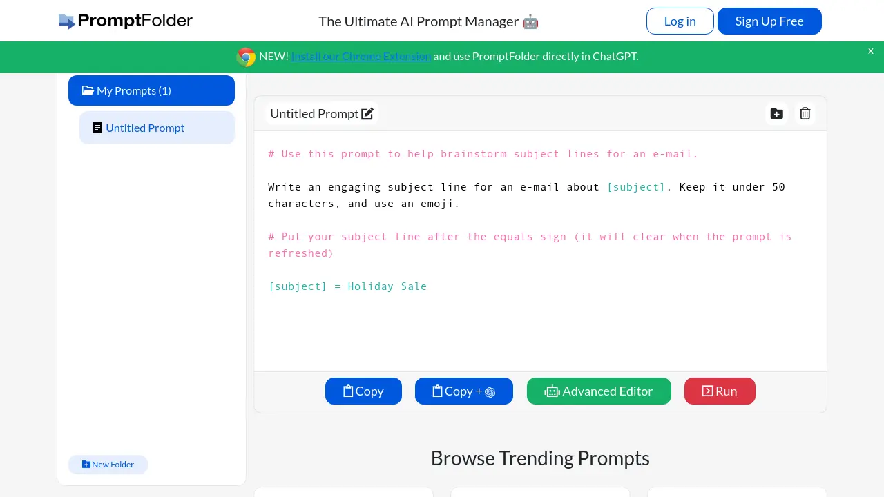 PromptFolder - The Ultimate AI Prompt Manager
