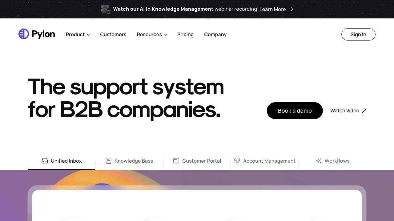 Pylon - The support system for B2B companies.