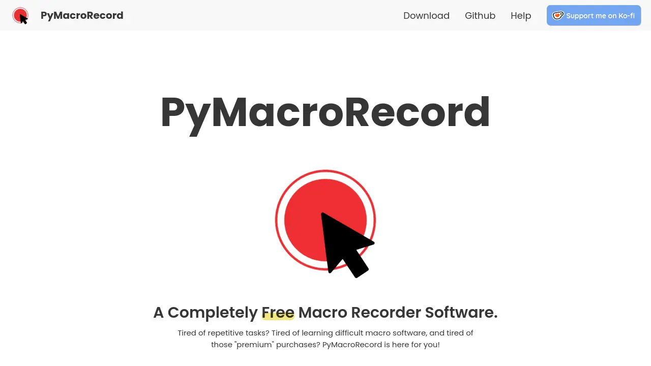 PyMacroRecord - A Completely Free Macro Recorder Software
