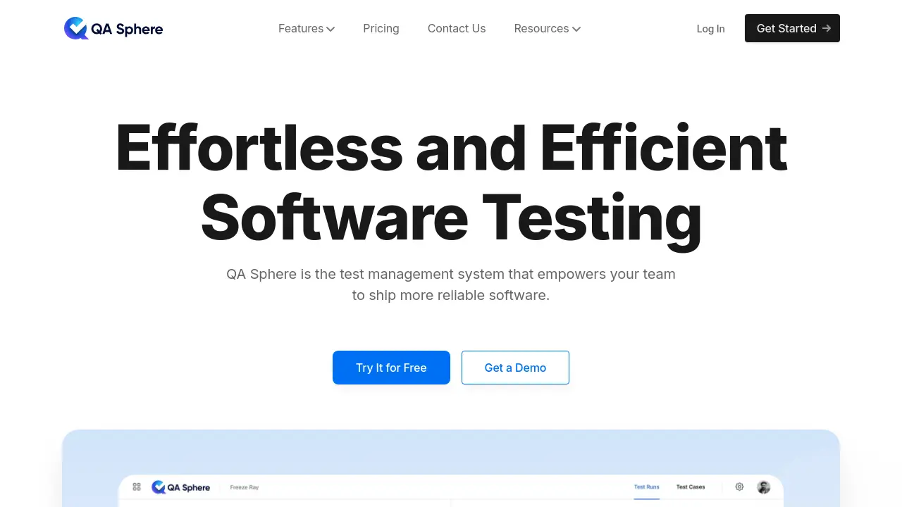 QA Sphere - Effortless and Efficient Software Testing