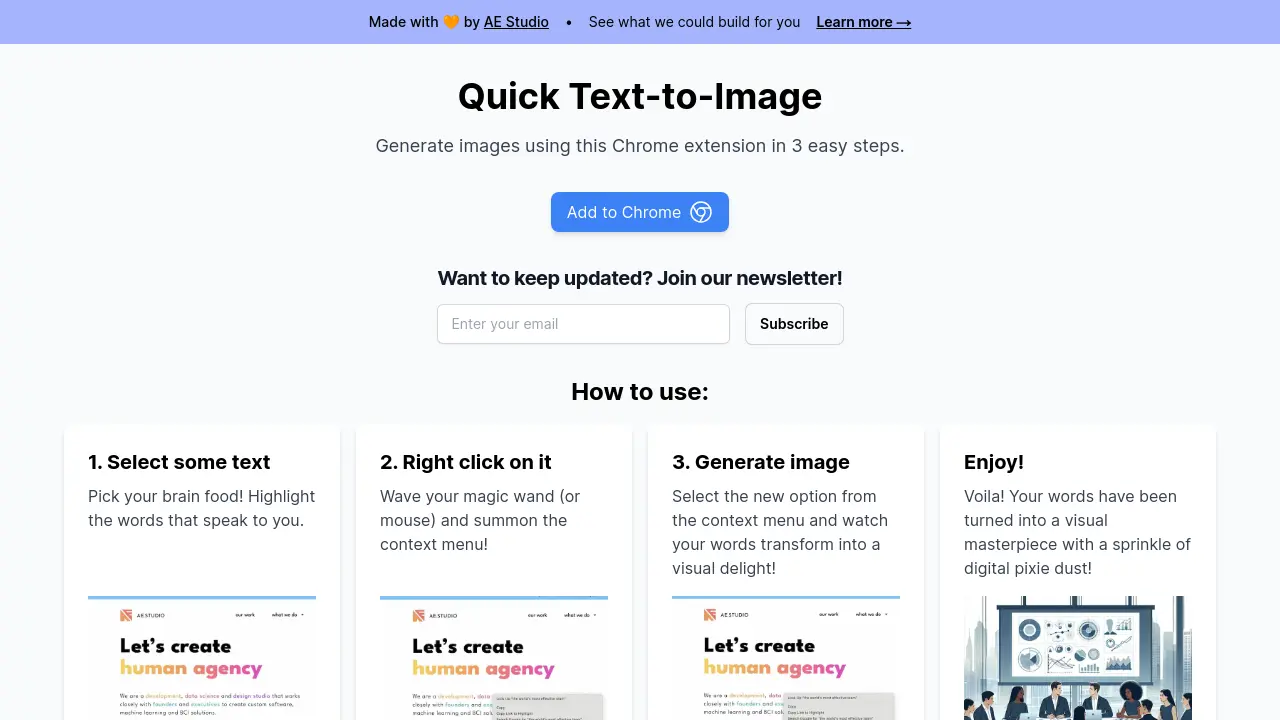 Quick Text-to-Image - Generate Images from Text Instantly