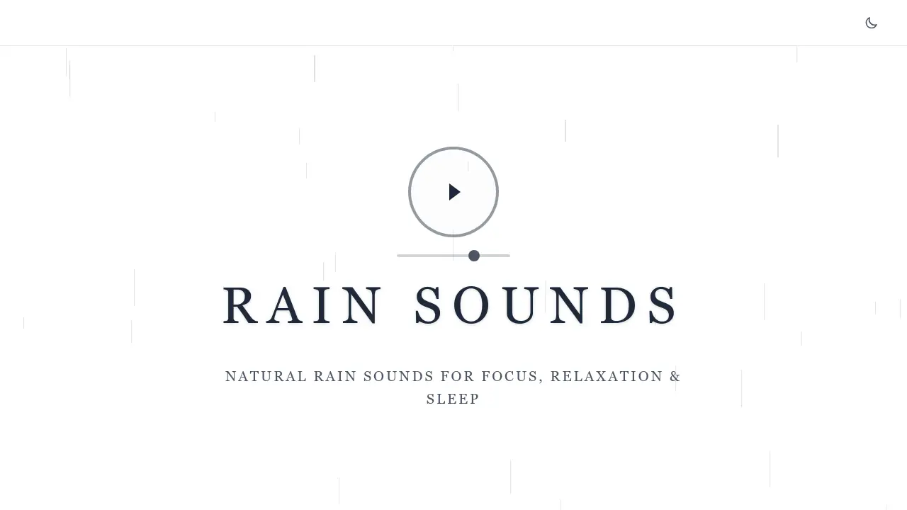 Rain Sounds - Natural Rain Sounds for Focus, Relaxation & Sleep