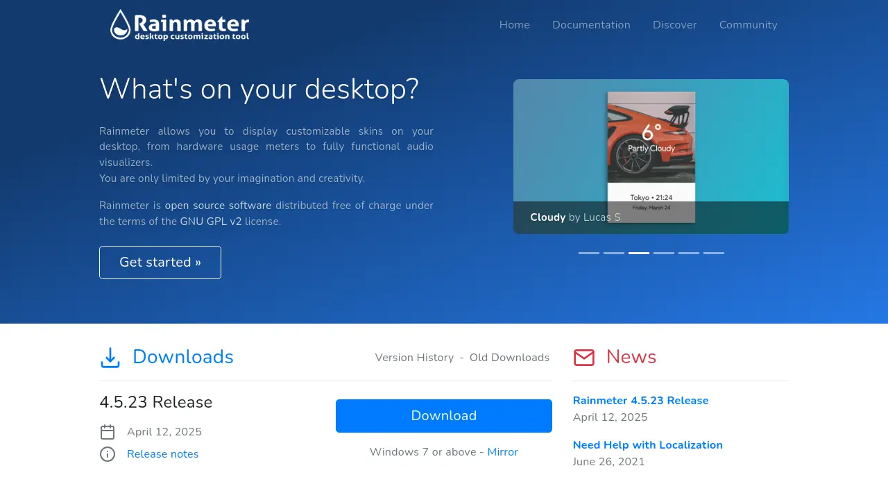 Rainmeter - Display customizable skins on your desktop with limitless ...
