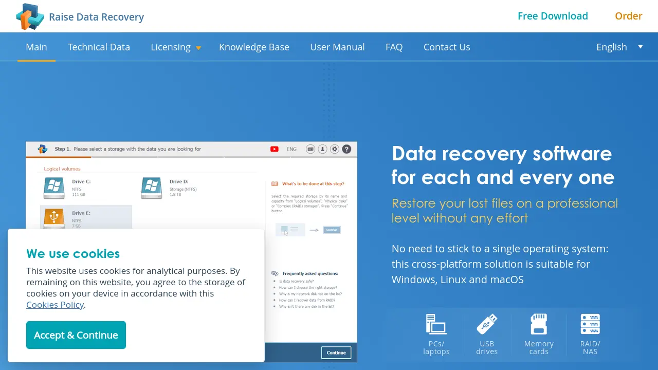Raise Data Recovery - Effortless File Recovery for All Platforms