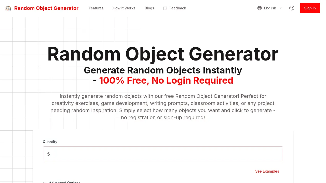 Random Object Generator - Generate Random Objects Instantly - 100% Free ...