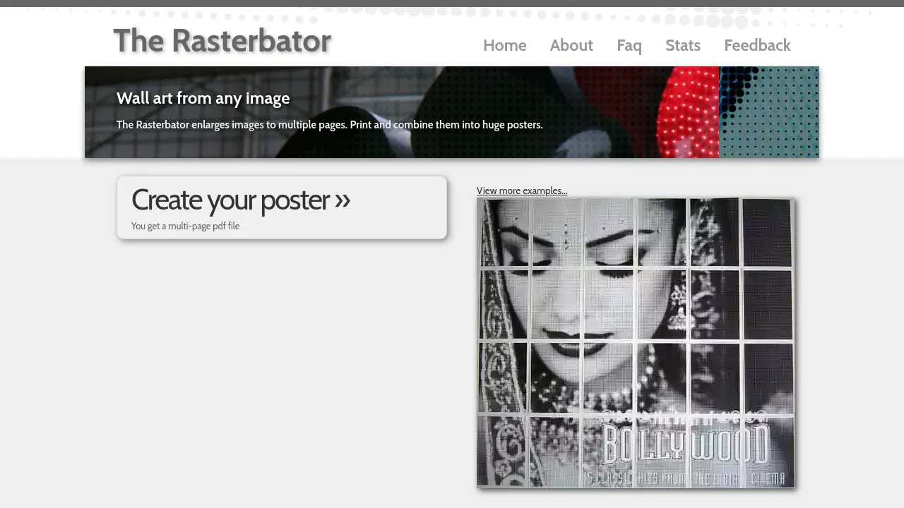 Rasterbator - Wall art from any image