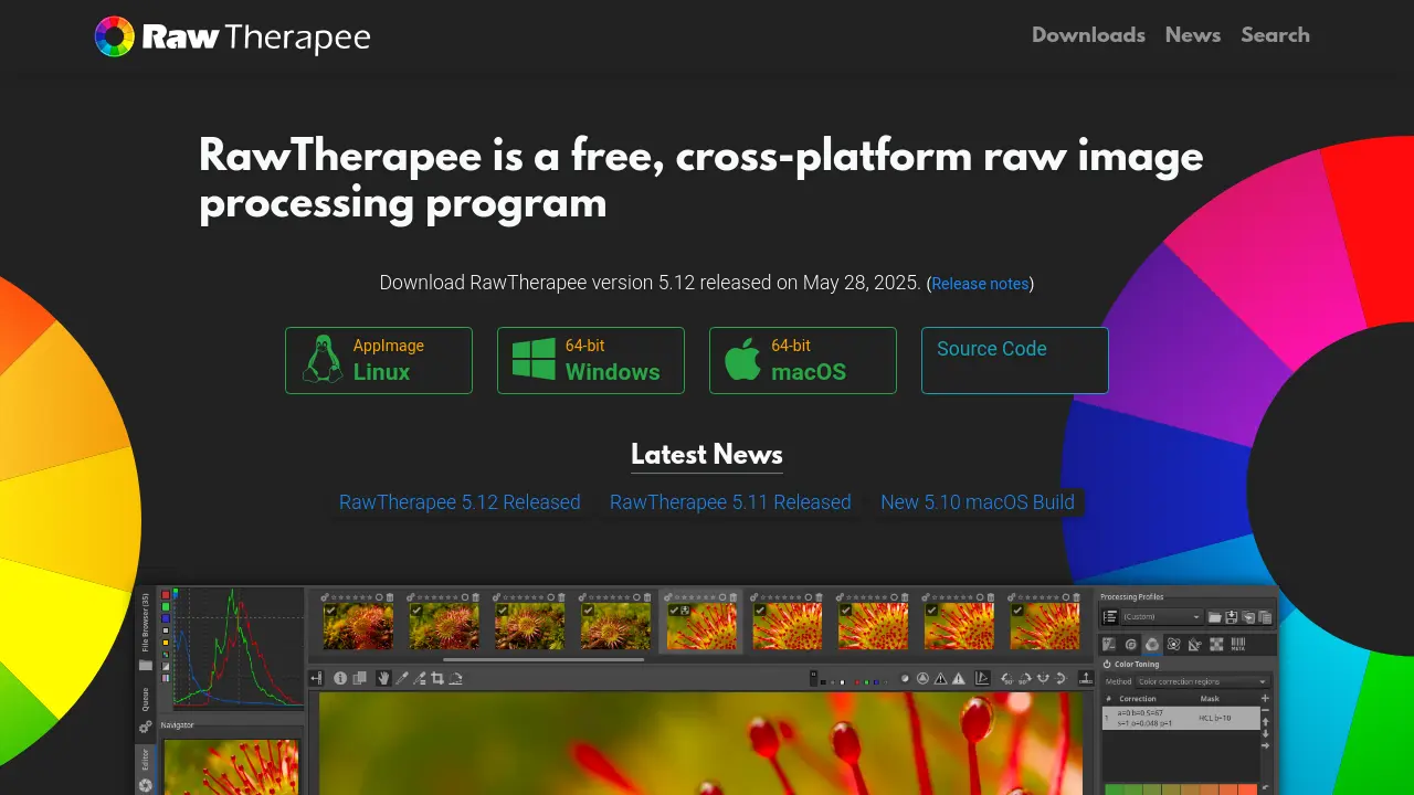 RawTherapee - Free, Cross-Platform Raw Photo Processing Software