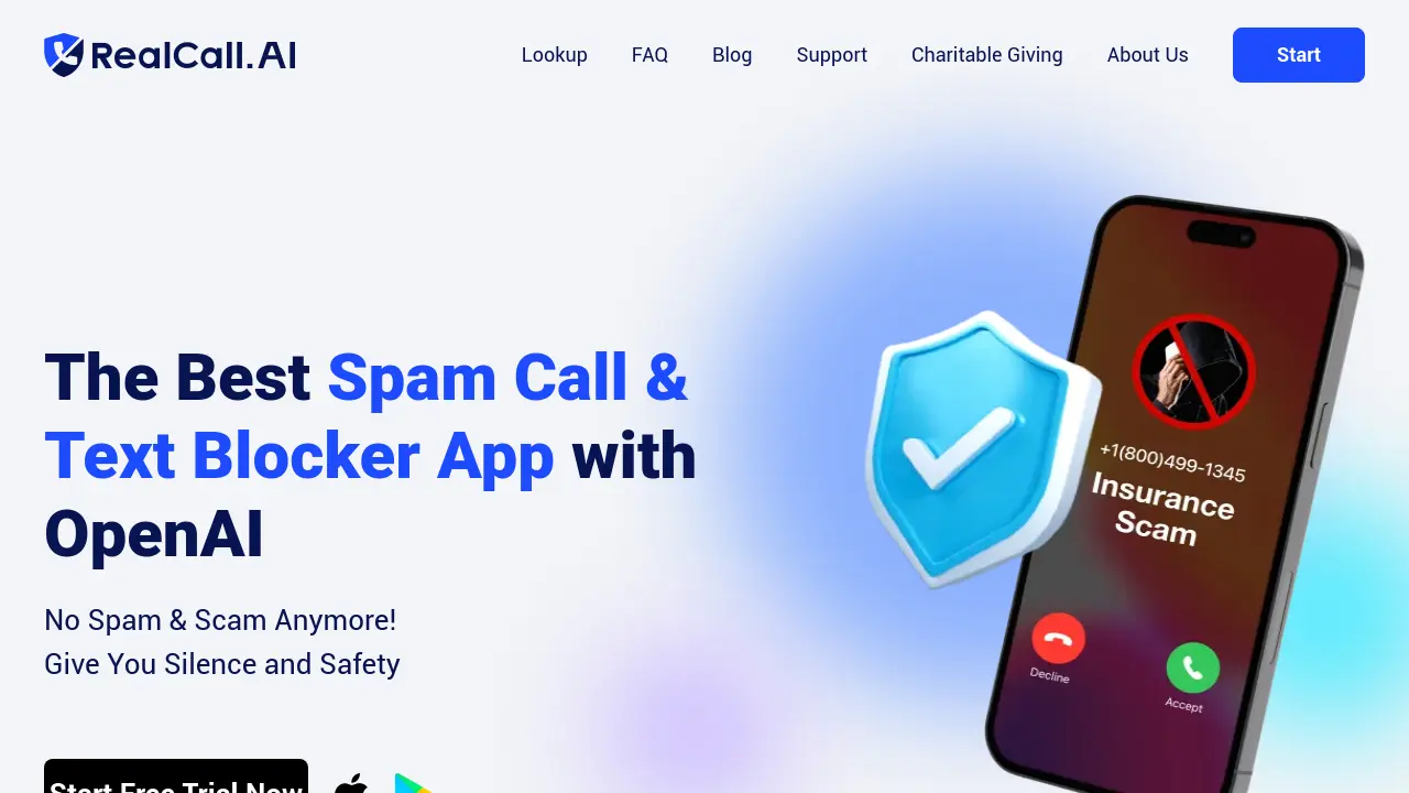 RealCall - The Best Spam Call & Text Blocker App with OpenAI