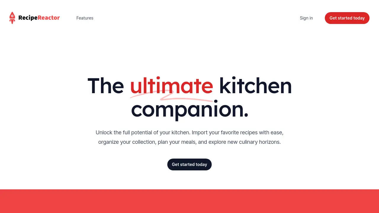 Recipe Reactor - The ultimate kitchen companion.