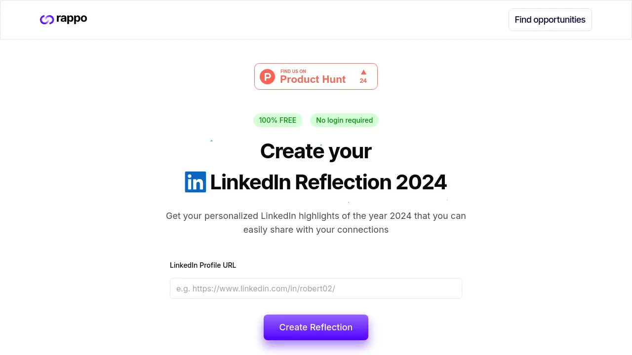 Reflection by Rappo - Generate Your Personalized LinkedIn Highlights ...