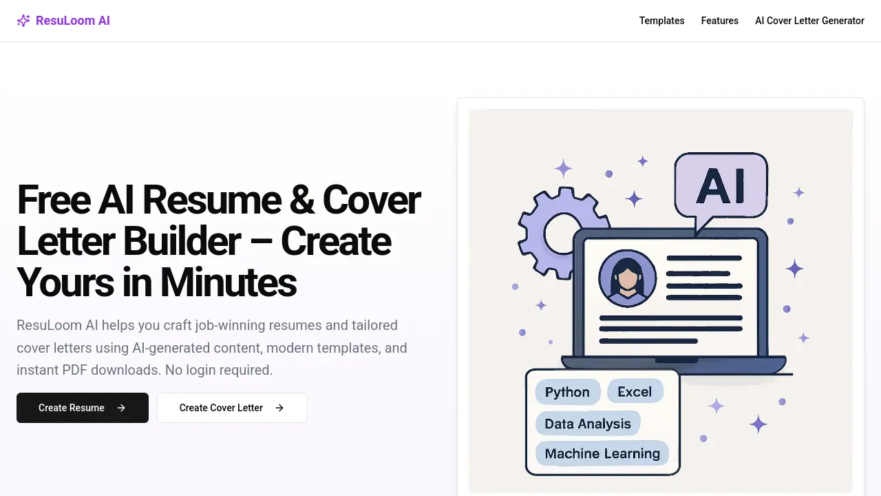 ResuLoom AI - Create Professional Resumes and Cover Letters Instantly ...