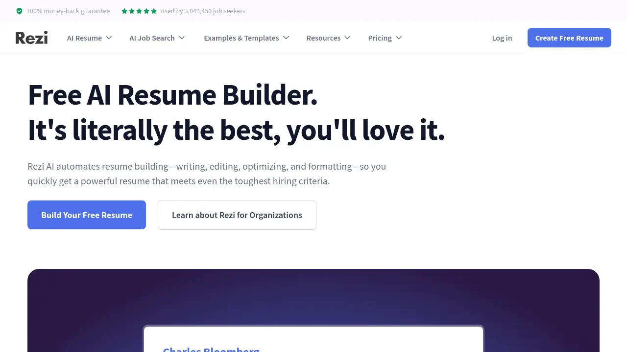 Rezi - AI-Powered Resume Builder for Job Seekers