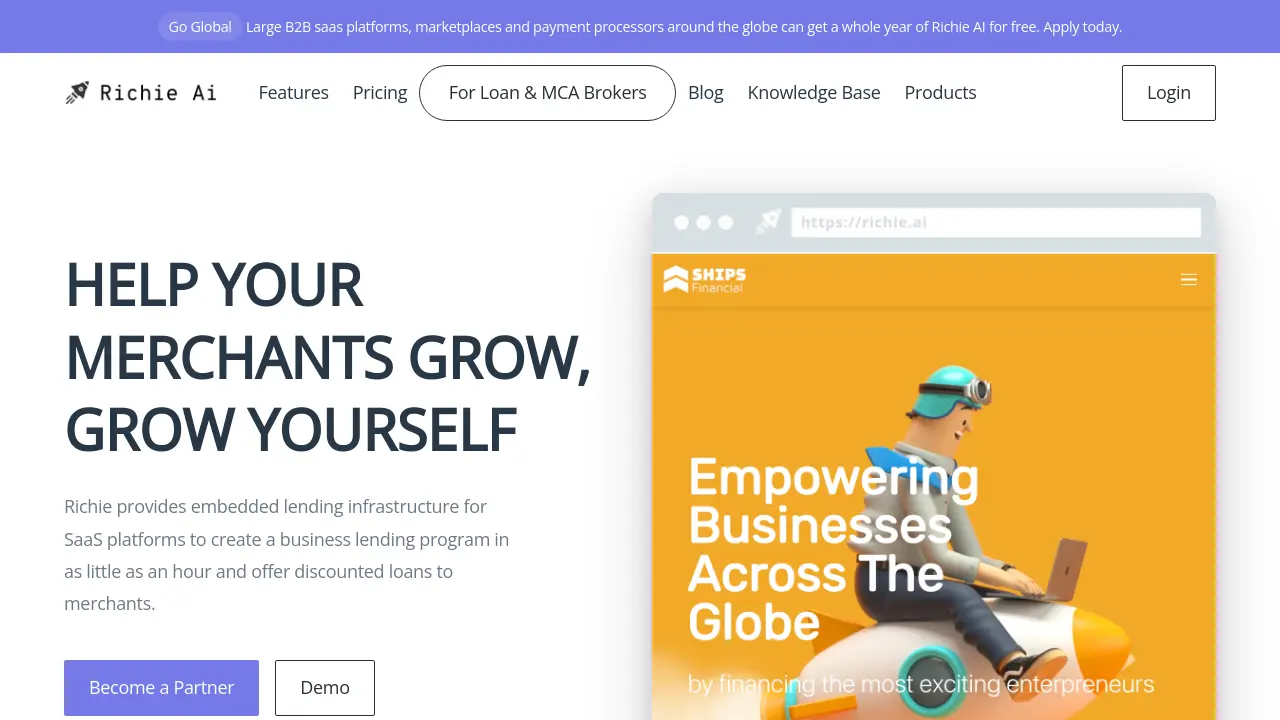 Richie AI - Embedded Lending Infrastructure for SaaS Platforms