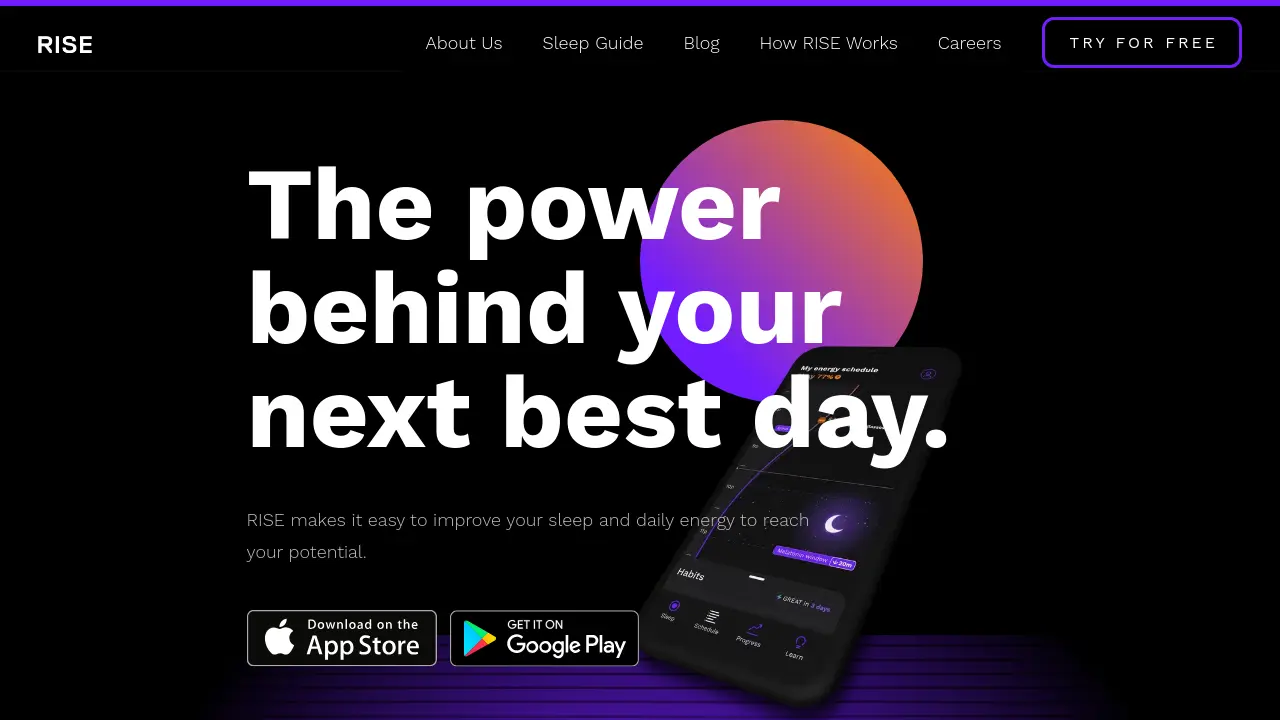 RISE Sleep Tracker - Boost Energy and Productivity with Science-Based ...