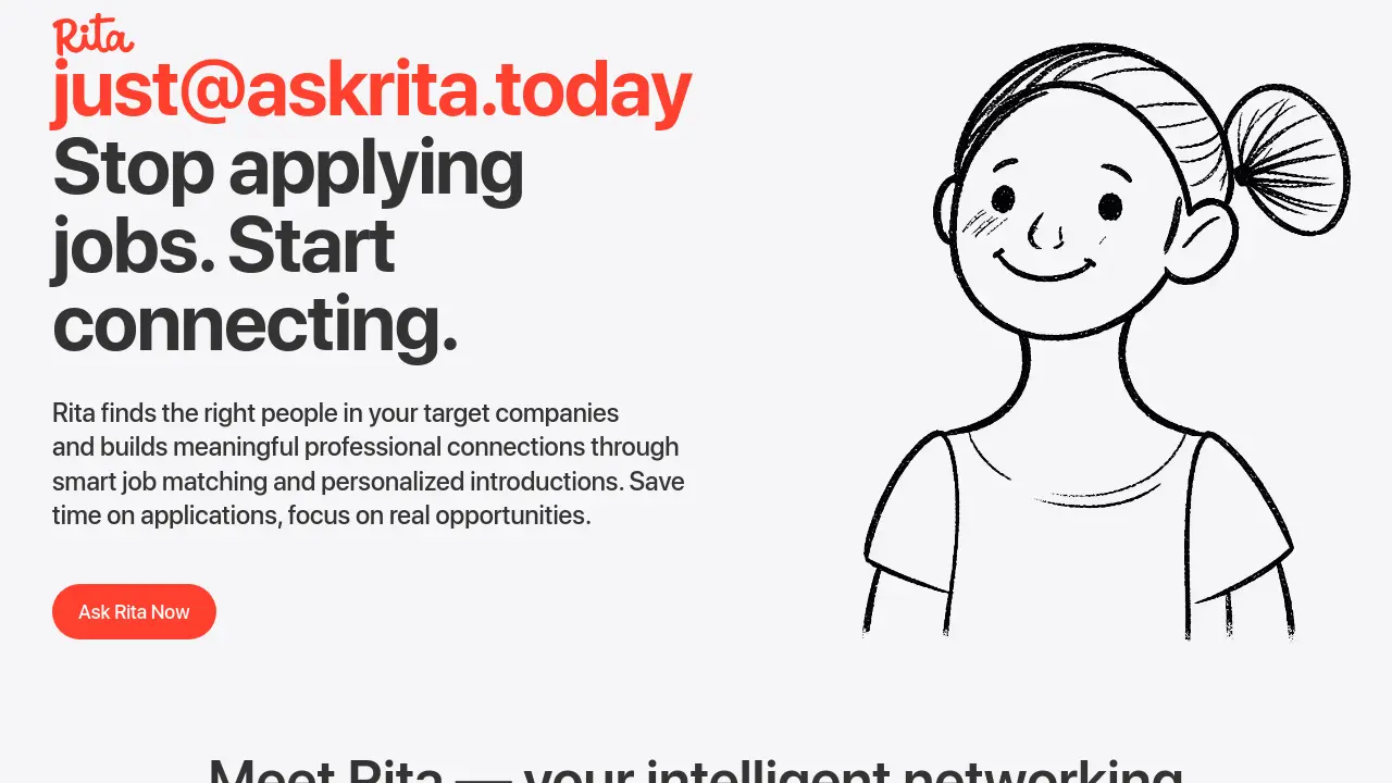 Rita - Stop applying jobs. Start connecting.