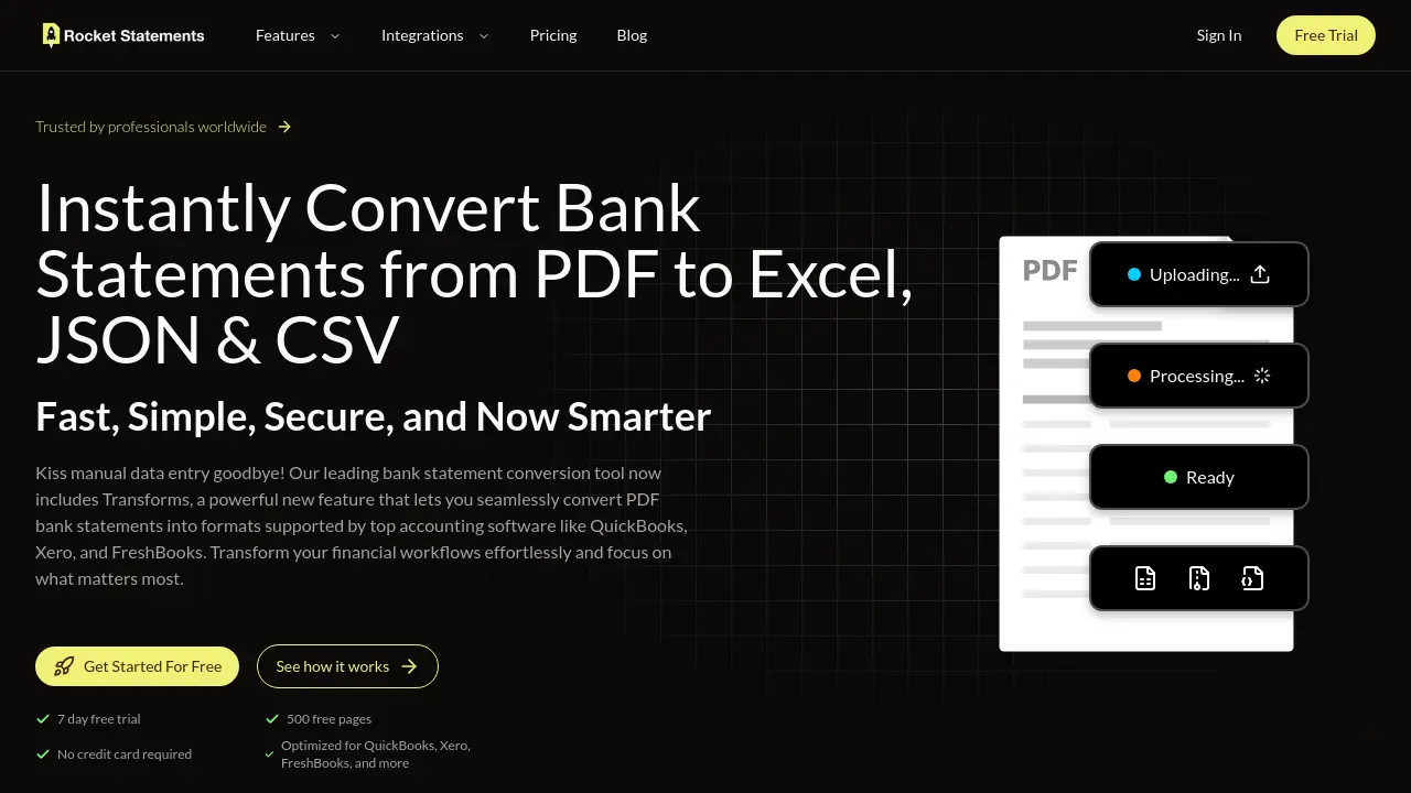 Rocket Statements - Instantly Convert Bank Statements from PDF to Excel ...