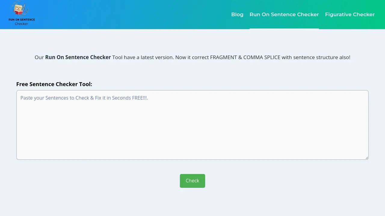 Run On Sentence Checker - Free Sentence Checker for Run-ons, Fragments ...