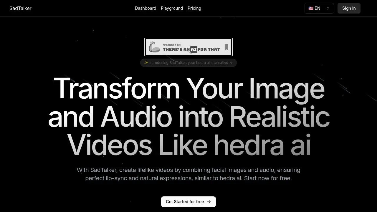 SadTalker - Transform Your Image and Audio into Realistic Videos