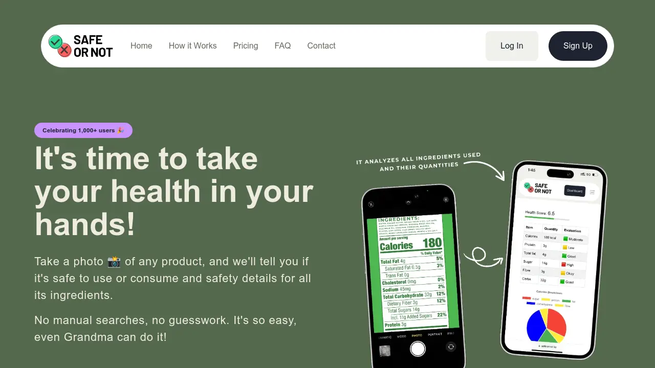 Safe or Not - Instantly Analyze Product Safety with a Photo
