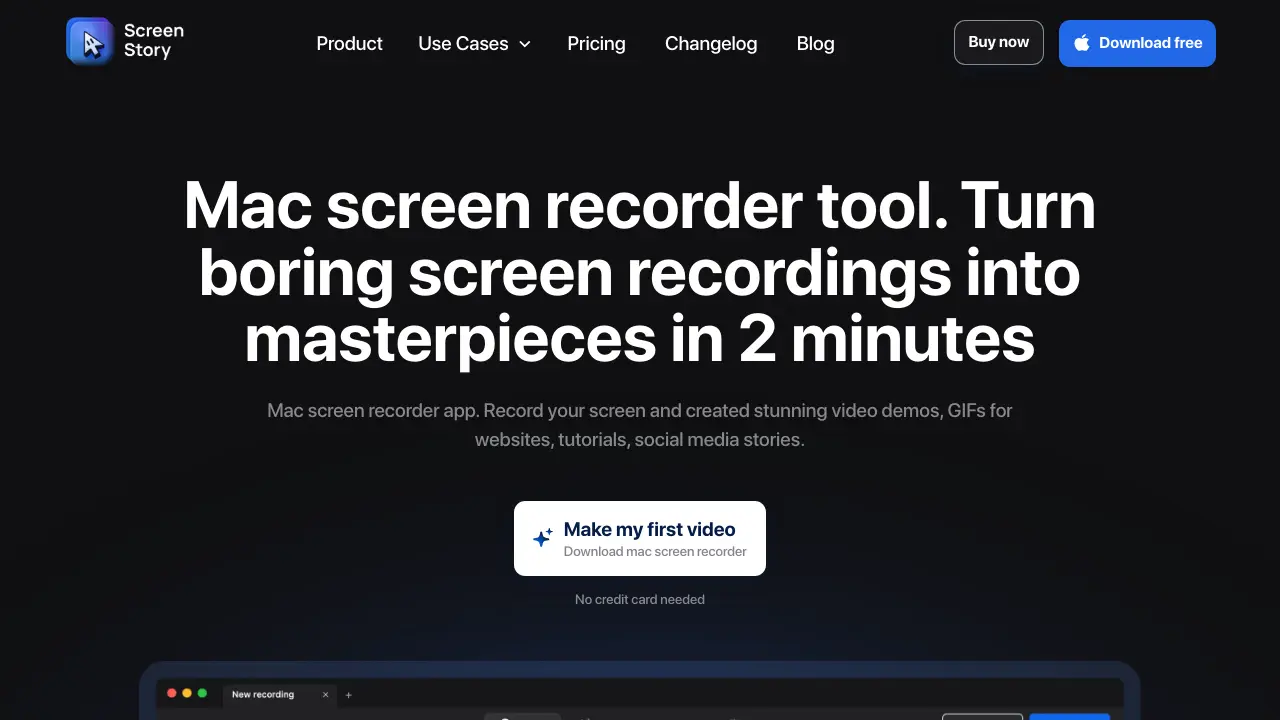 Screen Story - Turn boring screen recordings into masterpieces in 2 minutes