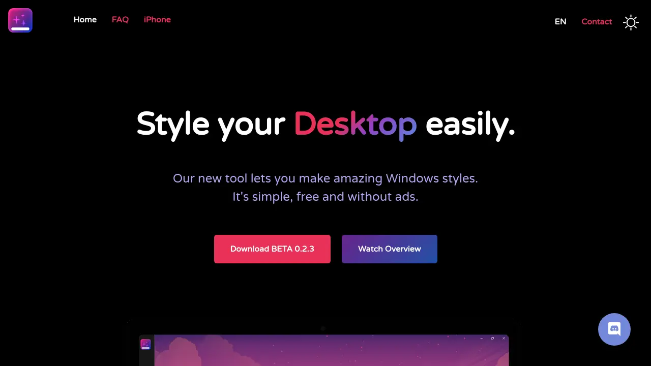 ScreenStyler - Style your Desktop easily with amazing Windows styles.