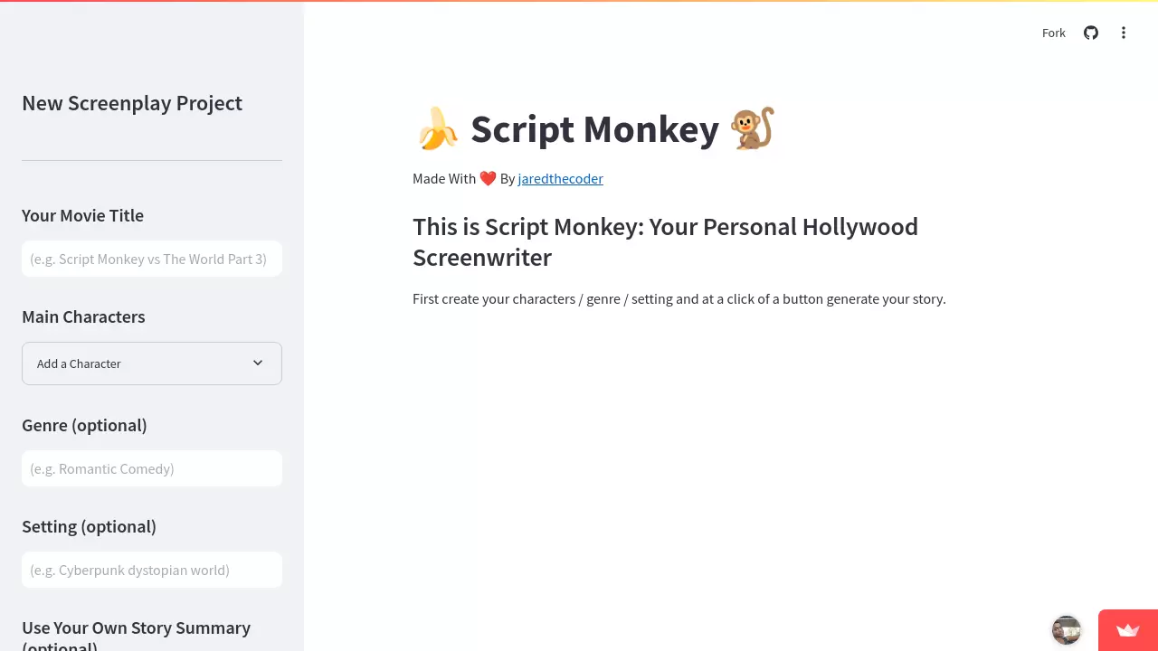Script Monkey - Your Personal Hollywood Screenwriter