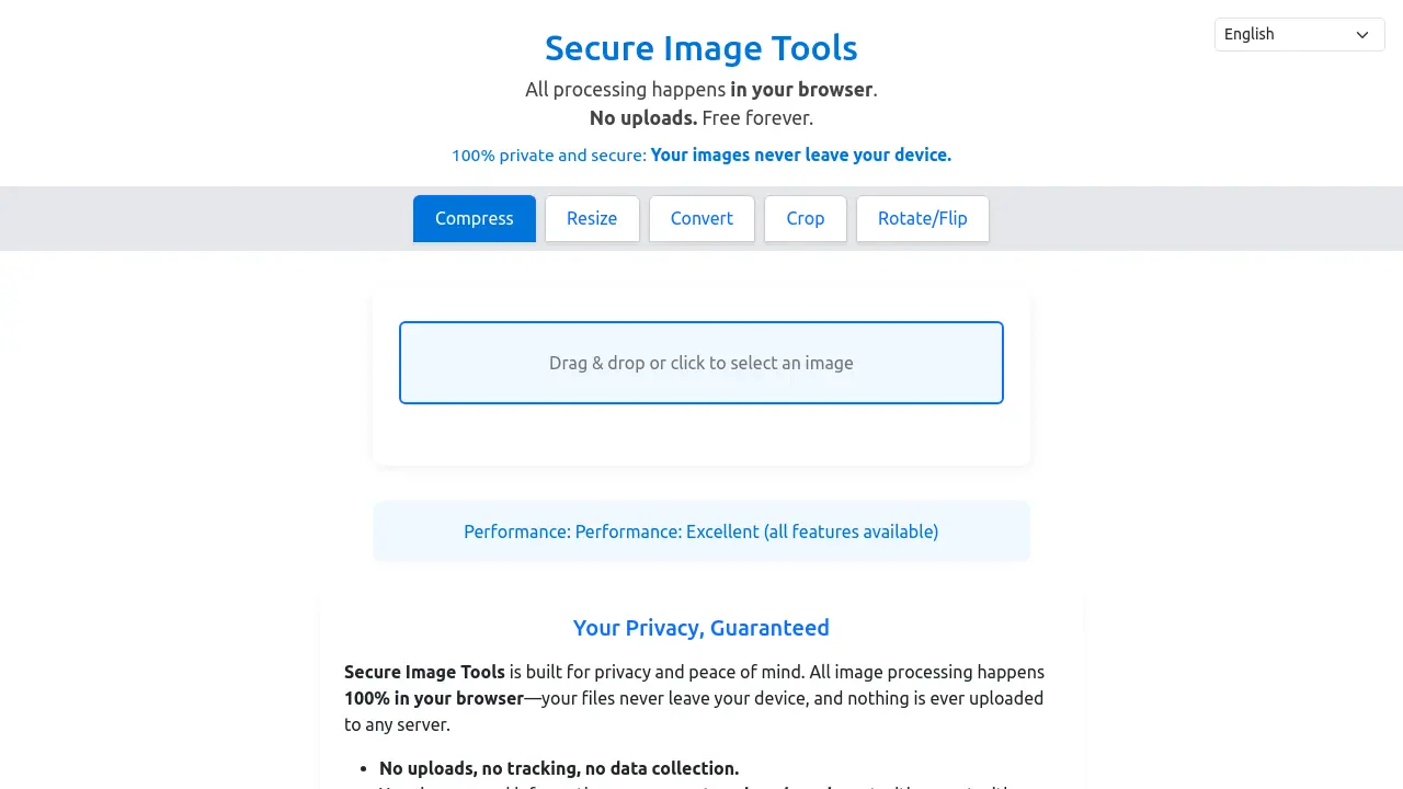 Secure Image Tools - Compress, resize, crop, convert, and edit images ...