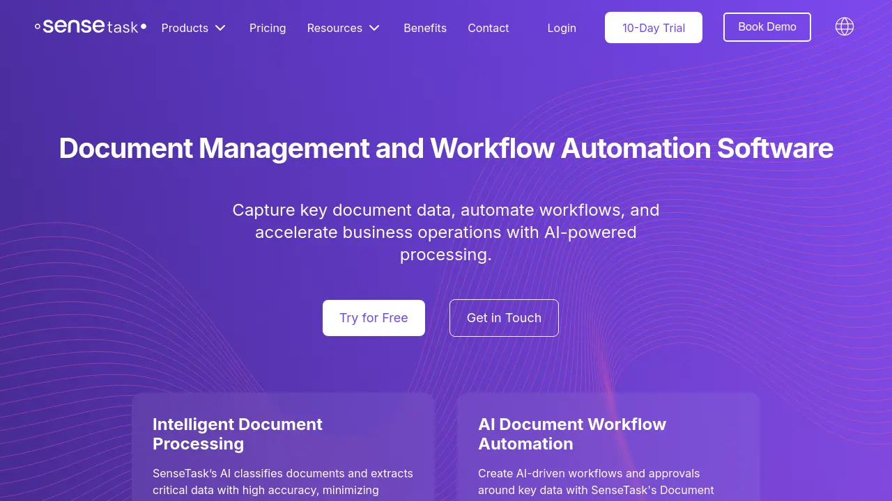 SenseTask - Automate Document Workflows with AI-Powered Processing