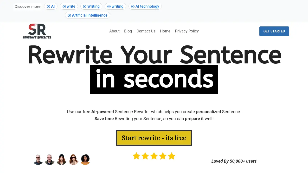Sentence Rewriter - Transform your text with advanced AI technology