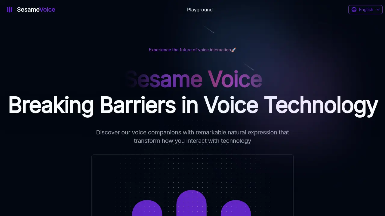 SesameVoice - Experience the future of voice interaction