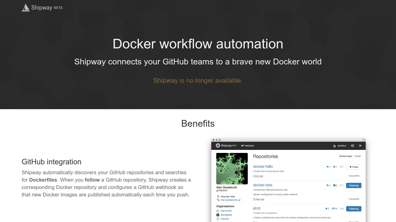 Shipway - Automated Docker Workflows for GitHub Teams