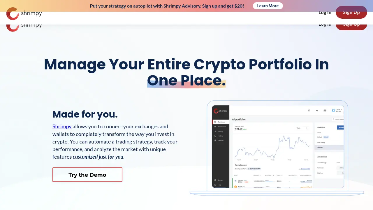 Shrimpy - Manage Your Entire Crypto Portfolio In One Place.
