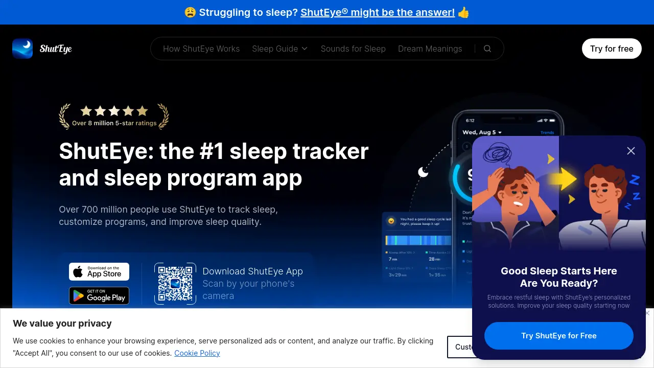 ShutEye - Personalized sleep app to track your sleep cycle and improve ...