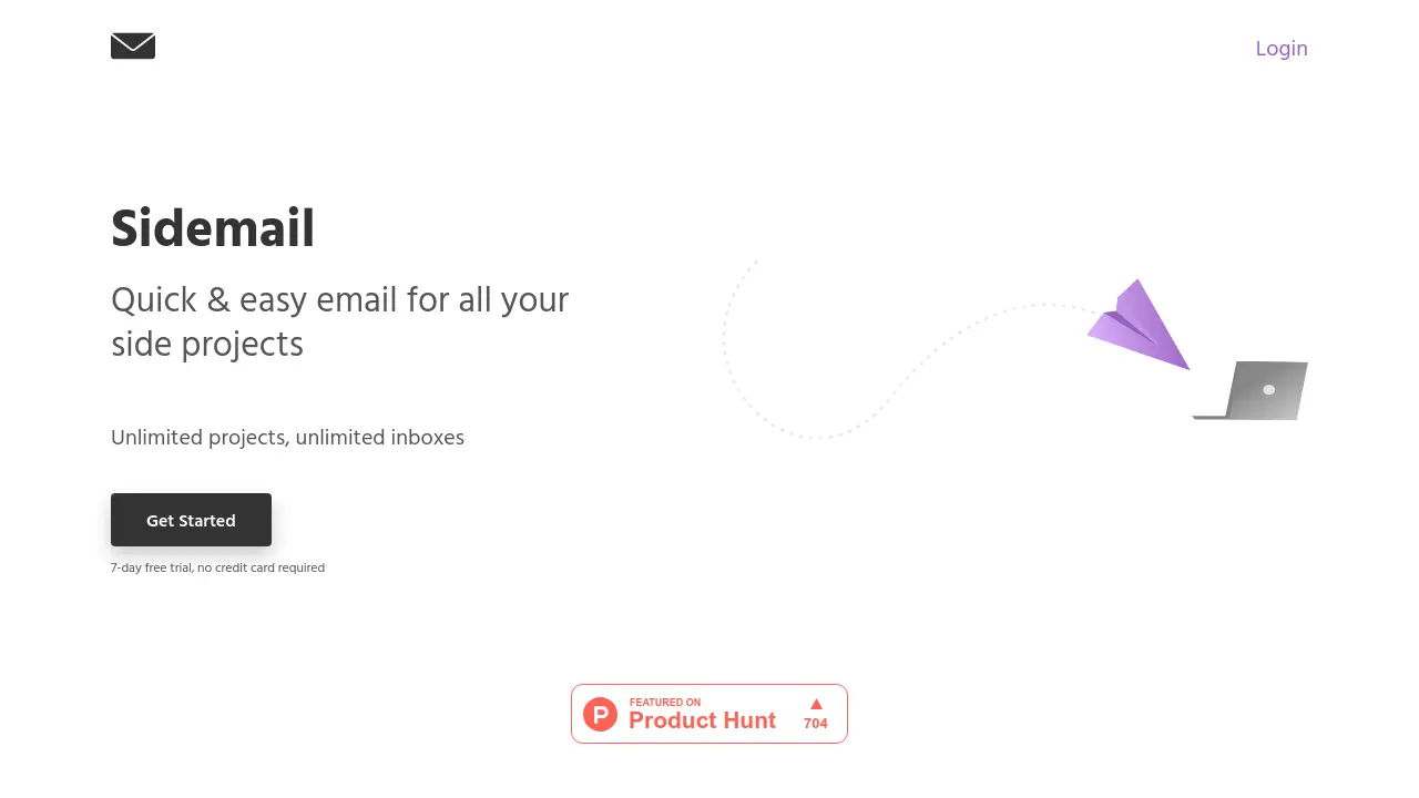 Sidemail - Quick & professional email for all your side projects