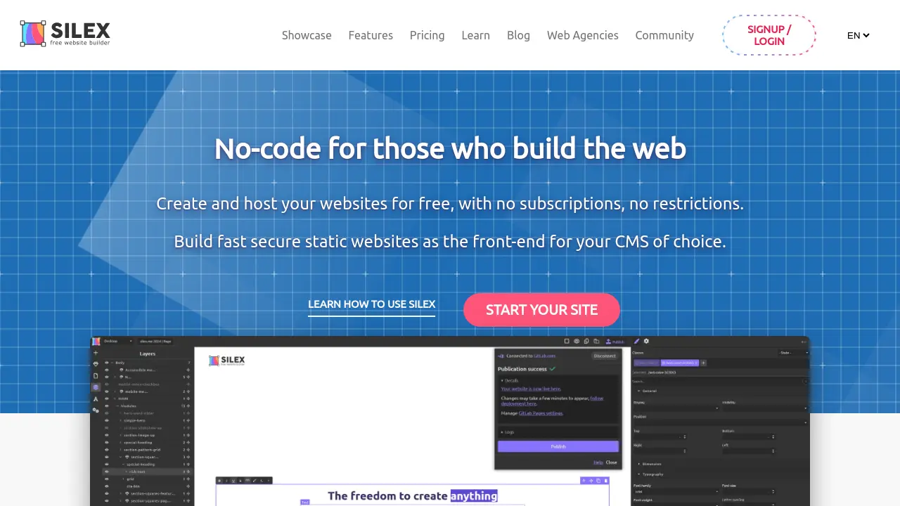 Silex - No-code for those who build the web