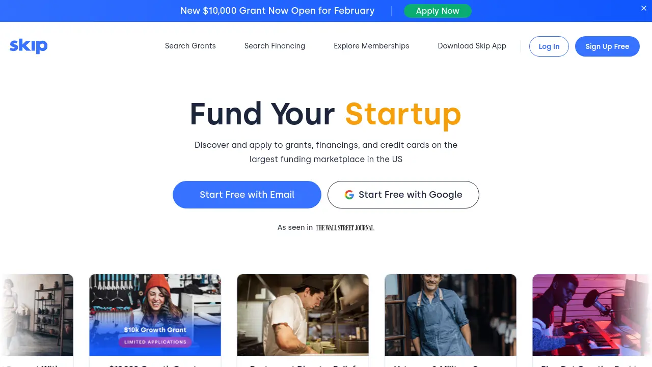 Skip - Discover and apply to grants, financings, and credit cards on ...