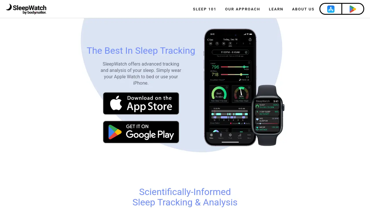 SleepWatch by Bodymatter - Advanced Sleep Tracking & Personalized Sleep ...