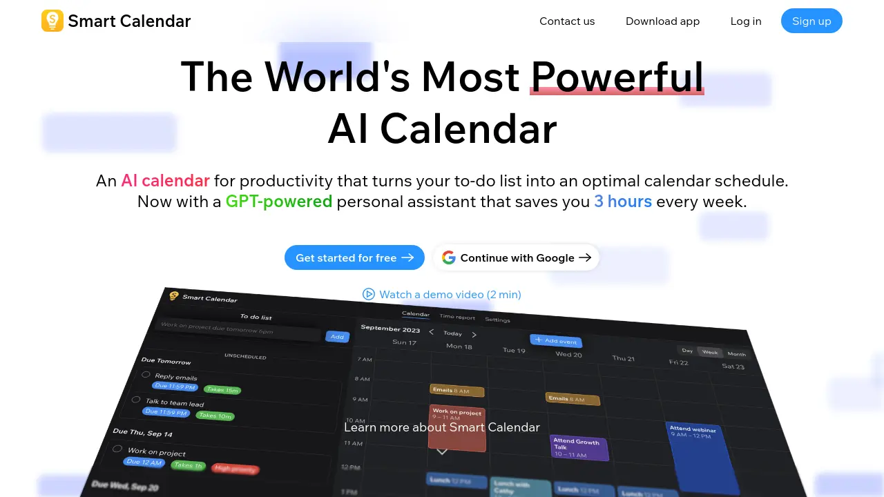 Smart Calendar - An AI calendar for productivity that turns your to-do ...