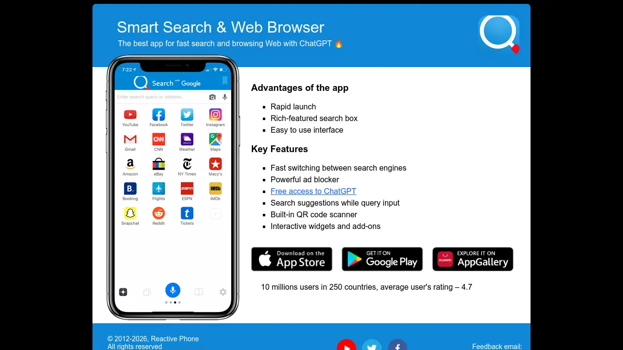 Smart Search & Web Browser - Fast search and browsing with free ChatGPT ...