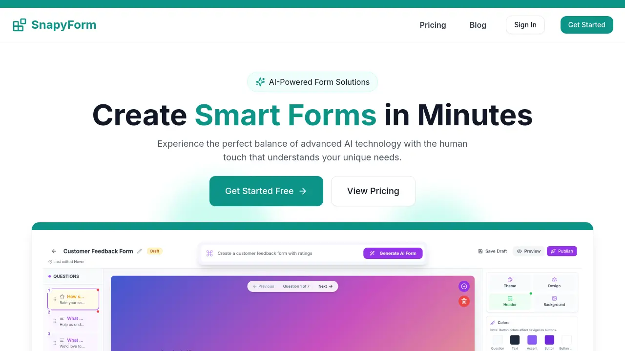 SnapyForm - AI-Powered Form Solutions