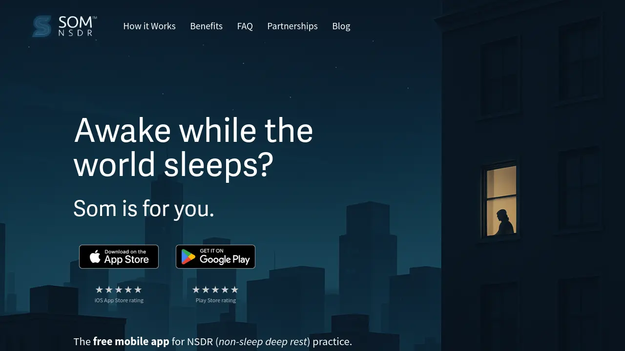 Som - Free Mobile App for NSDR (Non-Sleep Deep Rest) Practice
