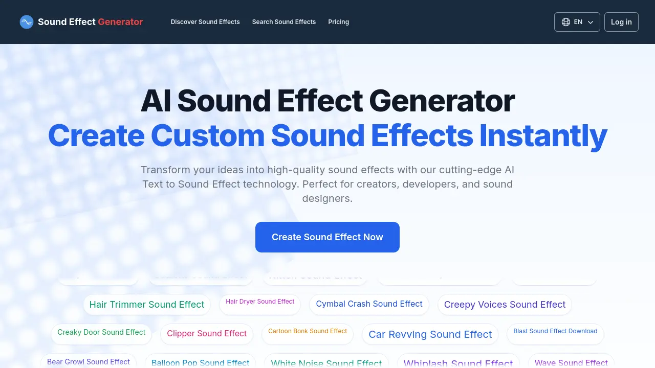 Sound Effect Generator - AI-Powered Custom Sound Effect Creation from ...