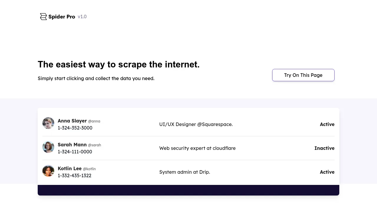 Spider Pro - Effortless Web Scraping Made Simple