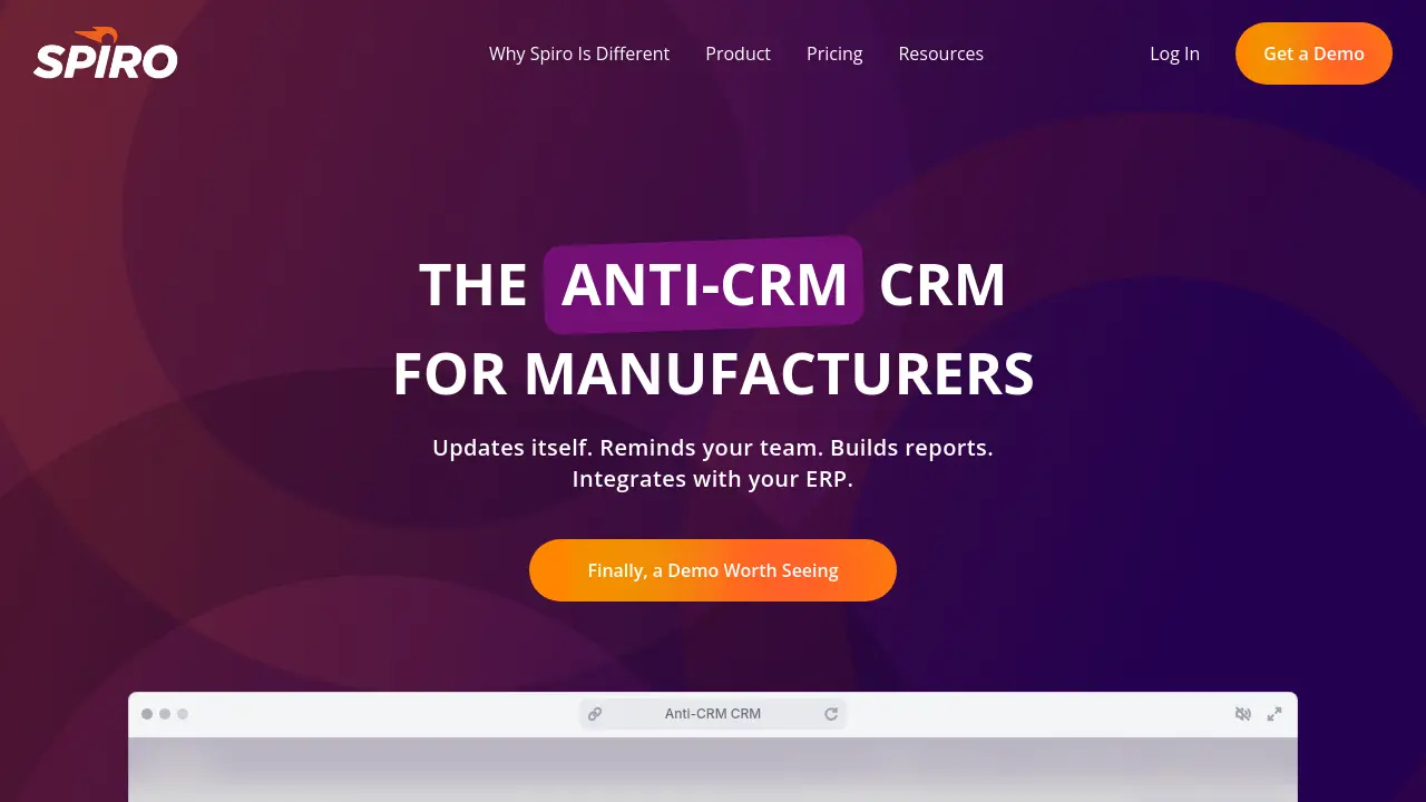 Spiro - The anti-CRM CRM for manufacturers