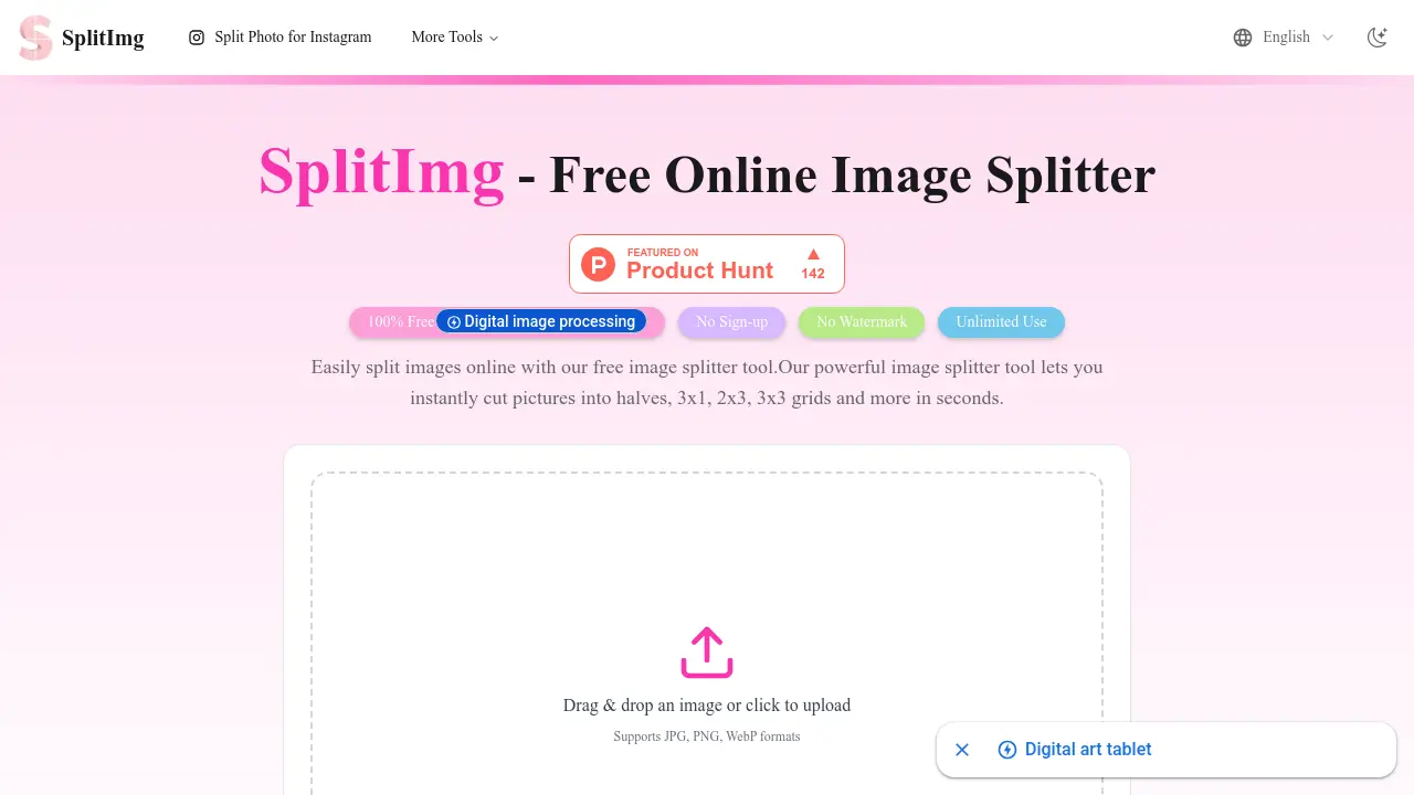 SplitImg - Free Online Image Splitter for Instagram and Social Media
